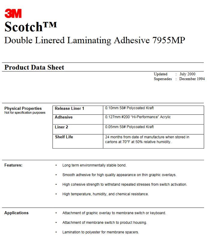 Błona do laminowania 3M 467MP 610 x 915mm - 7952MP